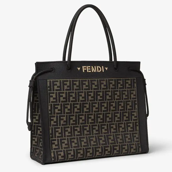 Fendi Magic Shopper Large Ff Embroidered Fabric Shopper